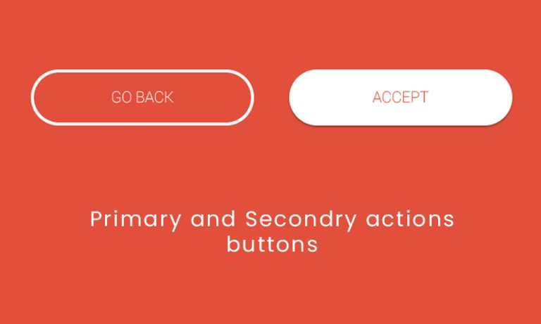 Primary & Secondary Action Buttons in User Interface Design